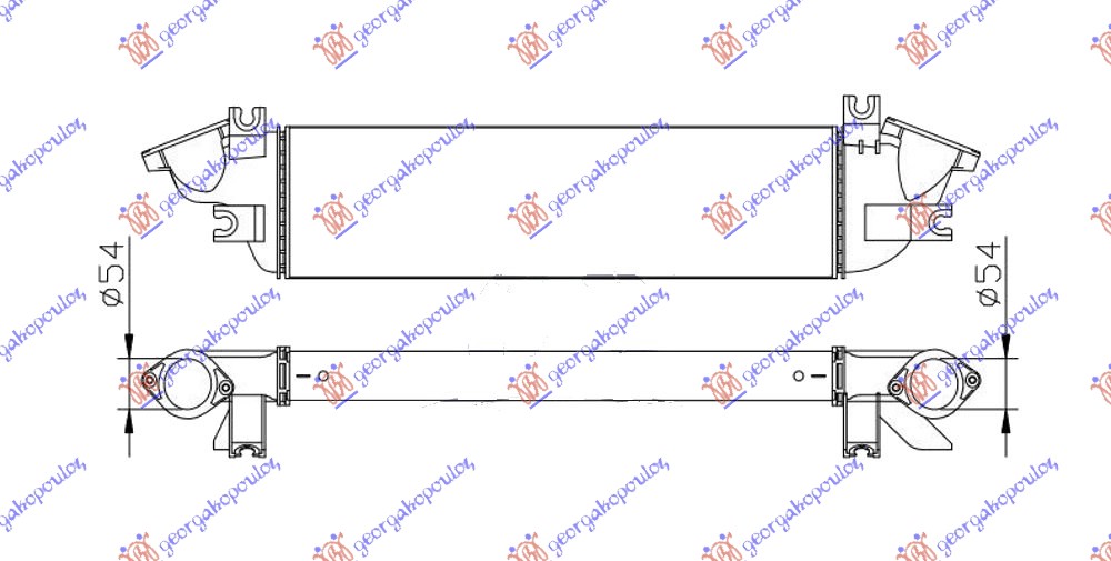 HLADNJAK INTERCOOLERA 2.4 DI-D DIZEL (575x175x50) MITSUBISHI P/U L200 (2015-2019) (OEM: 1530A161)