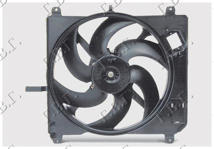 VENTILATOR KOMPLET 1.4cc +A/C BENZIN FIAT BRAVA (1995-2003) (OEM: 7787852)