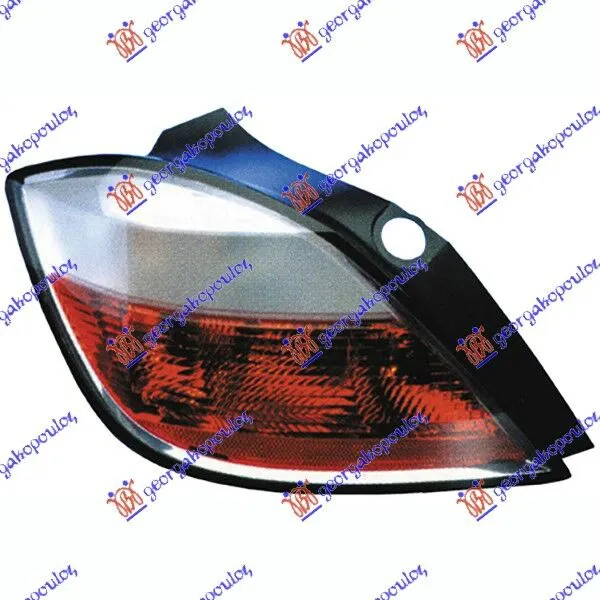 STOP LAMPA 5 VR (HELLA) -07(BELA-CRVENA) Leva str. OPEL ASTRA H (2004-2010) (OEM: 1222111, 1222353, 93178771)