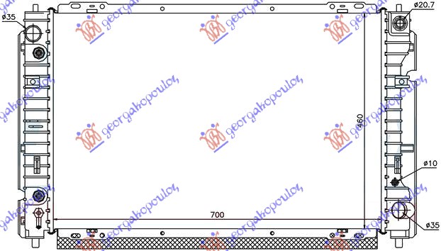 HLADNJAK MOTORA 2.0 – 2.3cc 16V +/ – A/C M/A (70×47) MAZDA TRIBUTE (2002-2008) (OEM: 4098941, 4135748)