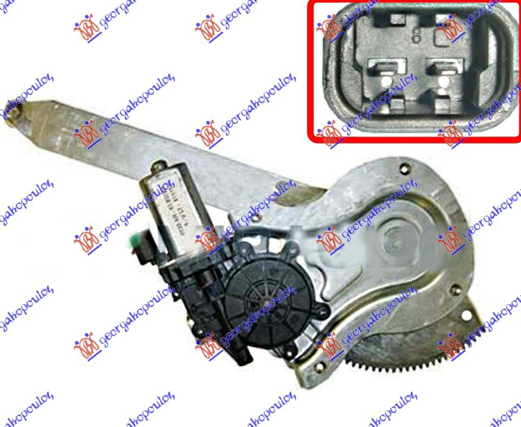 PODIZAC ZADNJEG PROZORA ELEKTRICNI (A KV) Leva str. TOYOTA YARIS (2011-2014) (OEM: 30/2352, 698400D220)