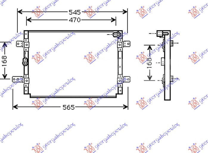 HLADNJAK KLIME 94- SCI MODELI(49×35.7×2.6) SUZUKI VITARA 2D (1989-1998) (OEM: 9531067A50)