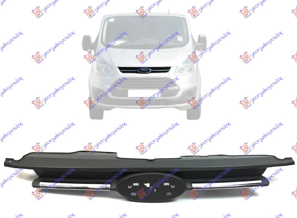 PVC MASKA CRNA SA HROM LAJSNAMA FORD TRANSIT/TOURNEO CUSTOM (2013-2018) (OEM: 1840599, 2205558, BK218200BB5CND)