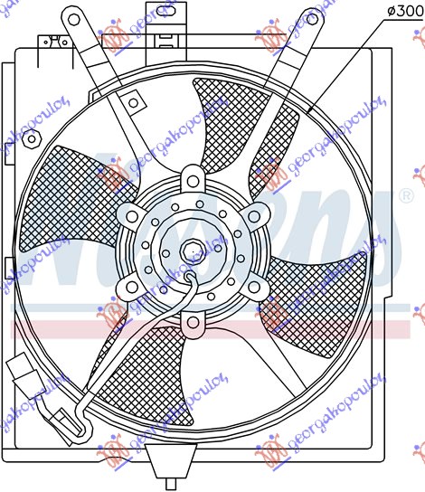 VENTILATOR KOMPLET (+A/C)1.6 – 1.8 – 2.0 BEN VOLVO S40 (2000-2003) (OEM: 308220359)