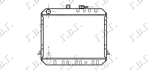 HLADNJAK MOTORA 2.4 DIZEL (40×53) TOYOTA HI-ACE (YH 50) (1983-1985) (OEM: 16400-54280, 1640054280)