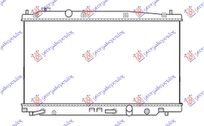 HLADNJAK MOTORA 1.4 BENZIN AUTOMATIK (350x711x16) HONDA JAZZ (2011-2015) (OEM: 19010RB7Z51)