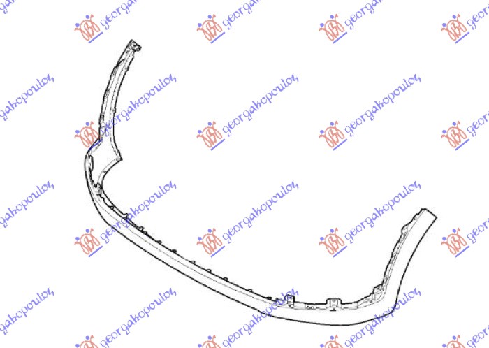 LAJSNA PRED.BRAN. DONJA SREBRNA AUTO KOC HYUNDAI TUCSON (2018-2020) (OEM: 86565-D7510, 86565D7510)