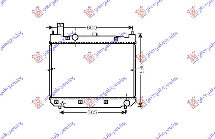 HLADNJAK 2.5 D4d (52.5×62.5×23) 0 1-0 6 TOYOTA HI-ACE (2006-) (OEM: 16400-30110, 1640030110, 1640030240)