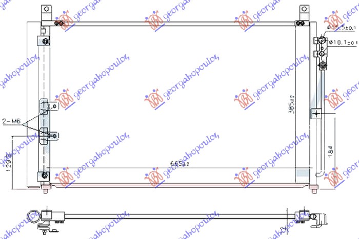 HLADNJAK KLIME 3.5 BENZIN/HIB (635x390x12) INFINITI Q50 (2014-) (OEM: 921004GA0A, 921006HA0A)