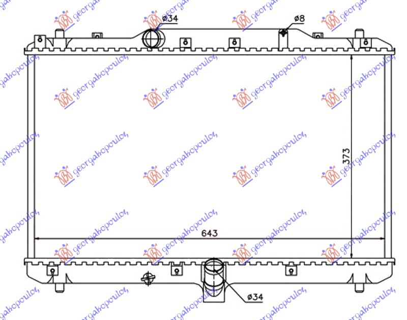 HLADNJAK MOTORA 1.9 JTD – DDiS (65×37.5) SUZUKI SX4 (2007-2013) (OEM: 71746849)