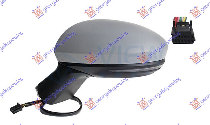 RETROVIZOR ELEKTRICNI PM PREKLAPAJUCI MIGAVAC (9 PIN) Leva str. RENAULT CLIO (2019-) (OEM: 963027553R, 963066878R, 963664523R)