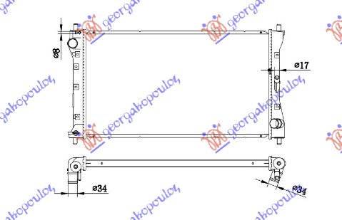 HLADNJAK 2.0 DDiS DIZEL MANUALNI (675x370x26 SUZUKI SX4 (2007-2013) (OEM: 1770079J80, 71750368)