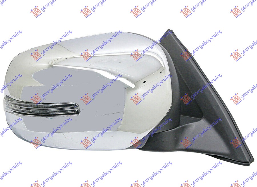 RETROVIZOR ELEKTRICNI HROM SA LED LAMPAMA Desna str. MITSUBISHI P/U L200 (2010-2015)