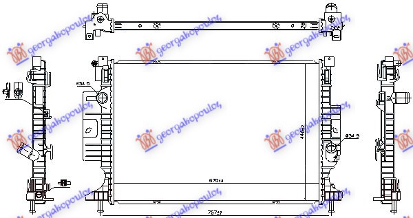 HLAD. MOTORA 2.0 BEN/DIZ MAN (670×448) FORD KUGA (2013-2016) (OEM: 1870204, 1876036, 1928212)