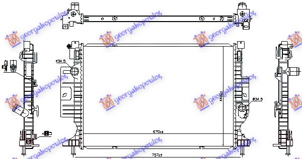 HLAD. MOTORA 2.0 BEN/DIZ MAN (670×448) FORD KUGA (2013-2016) (OEM: 1870204, 1876036, 1928212)