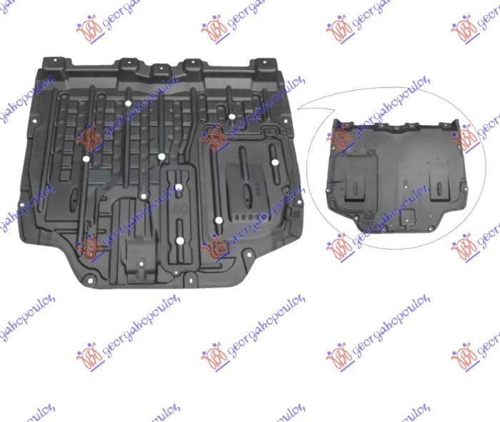 ZASTITA MOTORA SREDNJI DEO PLASTICNA TOYOTA C-HR (2019-) (OEM: 51410-F4010, 51410-F4110, 51410F4010)