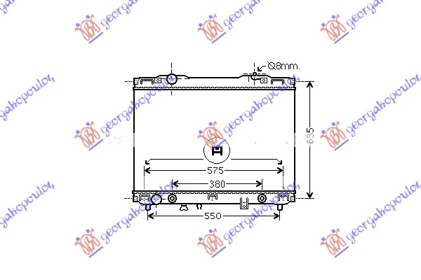 HLADNJAK MOTORA 3.5i 24V A/5 (57.5x64x26)T.DOOWO KIA SORENTO (2002-2009) (OEM: 25310-3E170, 253103E170, 253103E176)