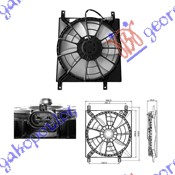 VENTILATOR KOMPLET 1.5i-1.6i16V VVTi FIAT SEDICI (2007-) (OEM: 71747123)