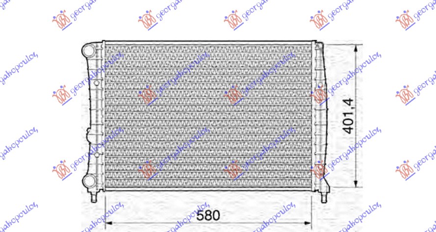 HLADNJAK 1.8-2.0 16V-2.0 JTS(58×40)BENZI ALFA ROMEO GT (2003-2010) (OEM: 46849783, 50518255)