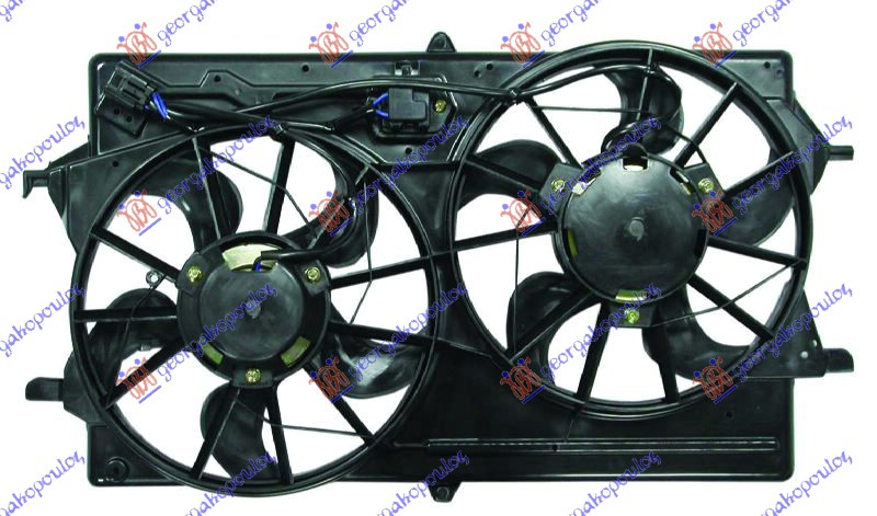 VENTILATOR KOMPLET DUPLI +A/C BEN-DIZ FORD FOCUS (1998-2004) (OEM: 1073160, 1075132, 98AB8C607DL)