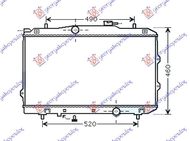 HLADNJAK 1.6i – 16V +/ – A/C (x37.5x67x16) 06 – 09 KIA CERATO (2004-2009) (OEM: 25310-2F840, 253102F840)