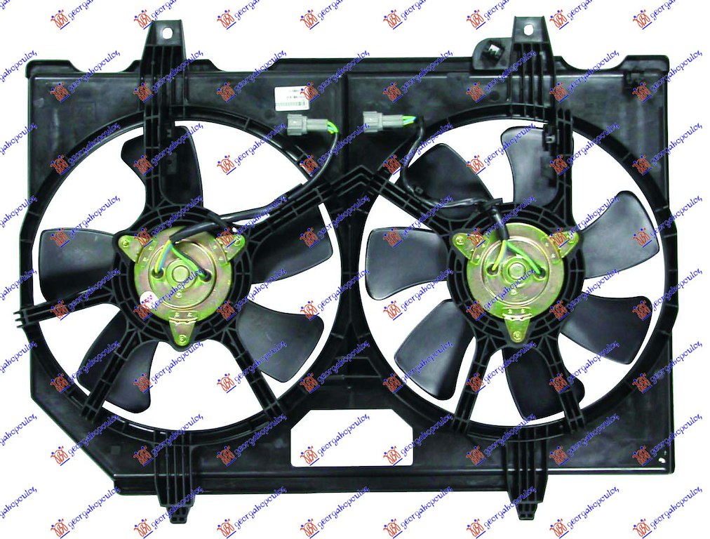 VENTILATOR KOMPLET DUPLI (BENZIN) – 07 NISSAN X-TRAIL (2001-2014) (OEM: 21481-8H303, 214818H303, 214818H310)