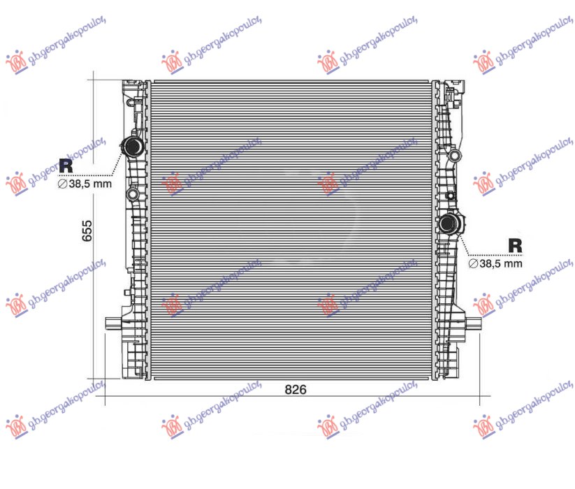 HLADNJAK MOTORA 3.0 HIB/BEN (625x619x32) BMW X5 (G05) (2018-) (OEM: 17115A06FE3, 17115A44D67, 17118655752)