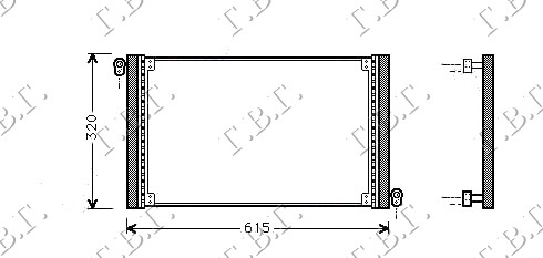 HLADNJAK KLIME 1.2-1.4-1.6 16V (55.6×31) 98-01 FIAT BRAVO (1995-2002) (OEM: 46527737)