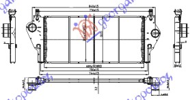 HLADNJAK INTERCOOLER 2.0i-16V-1.9DCi(660x30x33)-0 RENAULT ESPACE (2003-2012) (OEM: 8200008761)