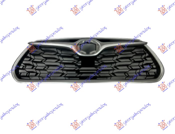 PVC MASKA KOMPLET SA SREBRNIM OKVIROM TOYOTA HIGHLANDER (2020-) (OEM: 53101-0E360, 531010E360)