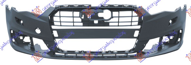 PREDNJI BRANIK PM (PDS) (PRSK) (BLACK EX) AUDI A6 (2014-2018) (OEM: 4G0807065PGRU)