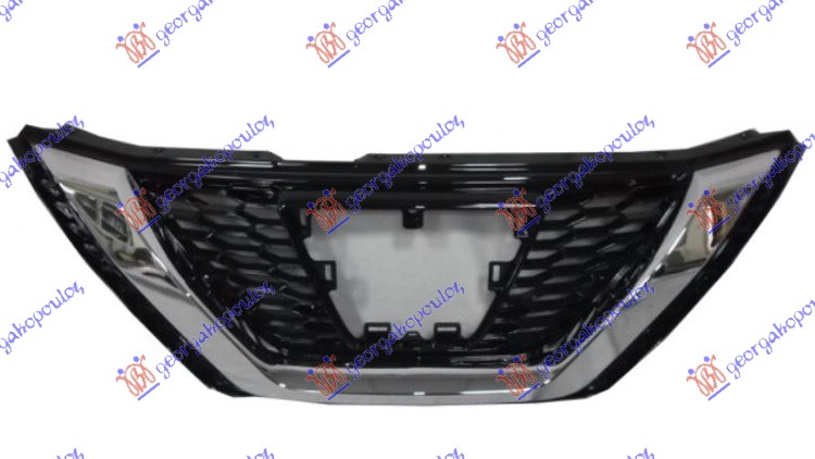 PVC MASKA CRNA OKVIR HROM ZNAK KOCKAST NISSAN QASHQAI (2017-2021) (OEM: 62310-HV00A, 62310HV00A)