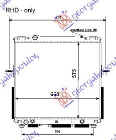 HLADNJAK MOTORA 35i – 24V A/T (57.5×65)T.HALLA KIA SORENTO (2002-2009) (OEM: 253103E170, 2.53113e+175, 253113E170)