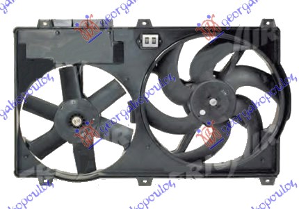 VENTILATOR KOMPLET DUPLI(BEN-DIZ) +A/C CITROEN JUMPER (2002-2006) (OEM: 125338, 125339, 1253A0)