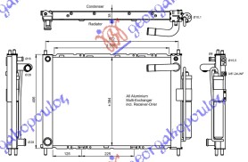 HLADNJAK MOTORA +KLIMA (IZJEDNA) BENZIN (51x38x38) NISSAN MICRA (K12) (2002-2010) (OEM: 21400AX601)