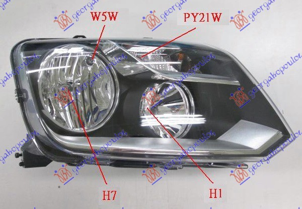 FAR ELEKTRICNI (H7 / H 1) 13- (DEPO) Desna str. VW P/U AMAROK (2010-2016) (OEM: 2H1941016N)