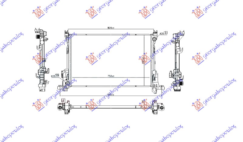 HLADNJAK 1.6 CDTi +AC DIZEL MANUAL RENAULT TRAFIC (2019-2021) (OEM: 214104966R, 4422795, 93868888)