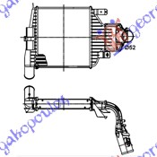 HLADNJAK INTERCOOLER 1.6-2.0TURBO BENZ.(23x26x40) OPEL ZAFIRA (2005-2012) (OEM: 6302062)