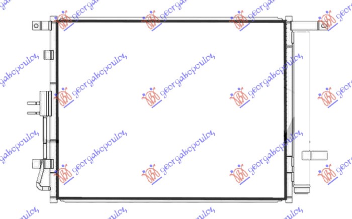 HLADNJAK KLIME 2.0 BENZIN (500x395x12) KIA SOUL (2011-2013) (OEM: 976062K100)