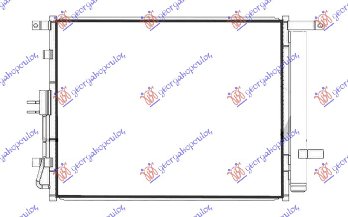 HLADNJAK KLIME 2.0 BENZIN (500x395x12) KIA SOUL (2008-2011) (OEM: 976062K100)