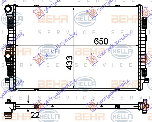 HLAD.MOT. 1.4BEN-2.0DIZ (650×445) M-BEHR VW TOURAN (2015-) (OEM: 5Q0121251EQ)