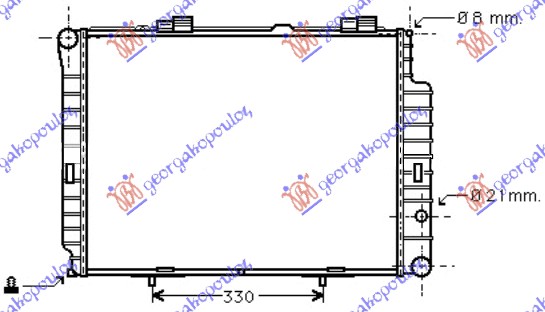 HLADNJAK 1.8 – 2.0 – 2.2 – 2.3 MAN/AUT – A/C (36×43 MERCEDES E CLASS (W210) (1996-1999) (OEM: 2025006103, 2105000803, A2025006103)