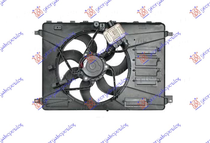 VENTILATOR KOMPLET3.2 BENZIN 2.2 DIZEL (380mm) LAND ROVER FREELANDER (2007-2014) (OEM: LR002661, LR006992, LR011906)