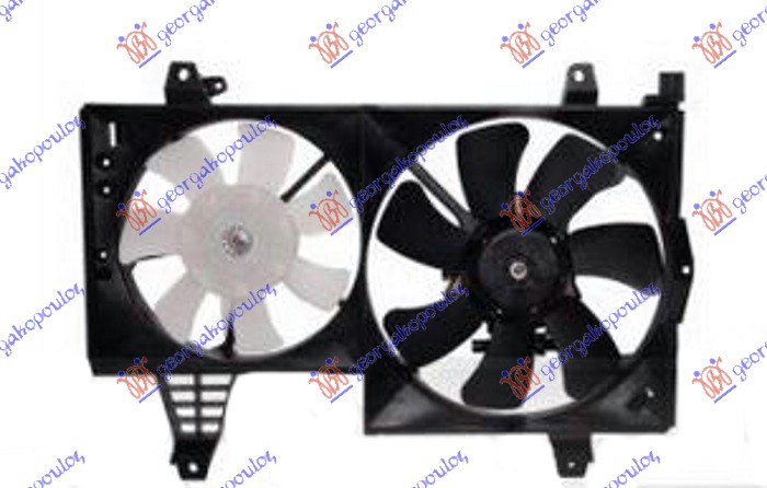 VENTILATOR (DUPLI) 2.0 BENZIN (320/250mm) VOLVO S40 (2000-2003) (OEM: 33457441, 33457458, 306230665)