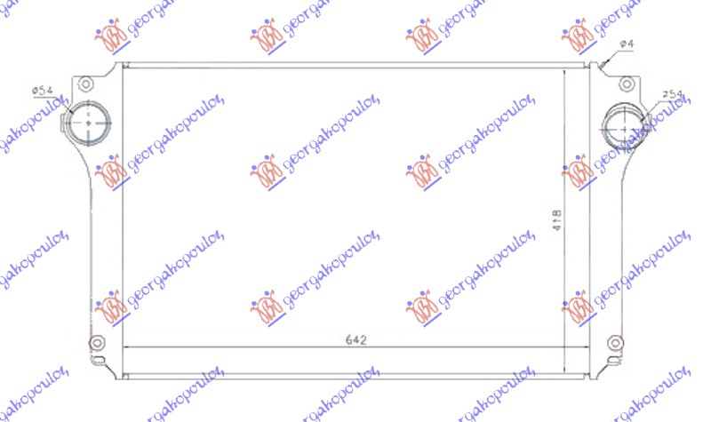 HLADNJAK INTERCOOLER 2.0-2.0 D4D DSL 05- TOYOTA AVENSIS (T25) (2003-2008) (OEM: 179400R010)