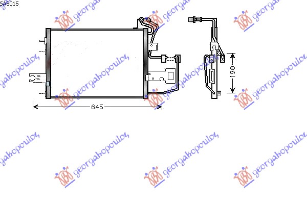 HLADNJAK KLIME (47.1×32.5×2.0) SKODA FELICIA (1998-2001) (OEM: 6U0820339, 6U0820399A)