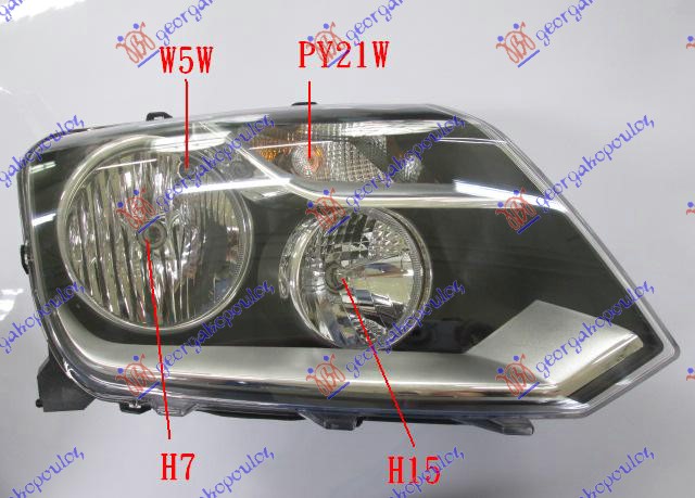 FAR ELEKTRICNI (H7 / H 15) 13- (DEPO) Desna str. VW P/U AMAROK (2016-) (OEM: 2H1941016AA, 2H1941016M)