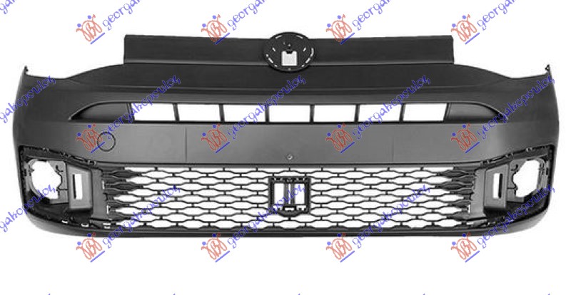PREDNJI BRANIK CRNI (GOR. I DONJA RESET) VW CADDY (2020-) (OEM: 2K78072179B9)