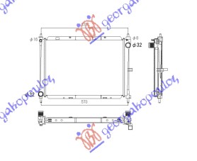 HLADNJAK MOTORA 1.5 DCi +A/C(51x38x32)ENGLISH T NISSAN MICRA (K12) (2002-2010) (OEM: 21410-AY602, 21410AY602)