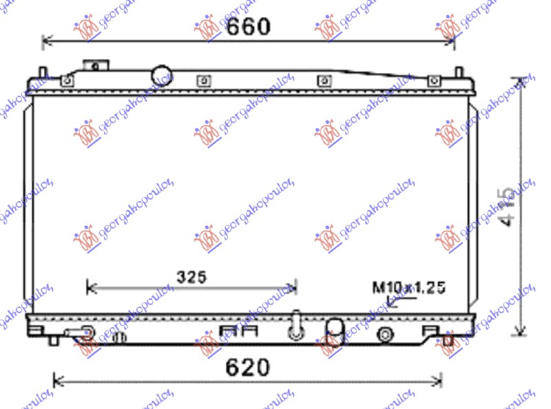 HLADNJAK MOTORA 1.3 i HIBRID (35x68x16) AUTOMATIK HONDA JAZZ (2018-2020) (OEM: 19010-RE0-004, 19010RE0004)